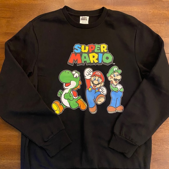 Nintendo | Shirts | Super Mario Brothers Nintendo Sweatshirt M | Poshmark